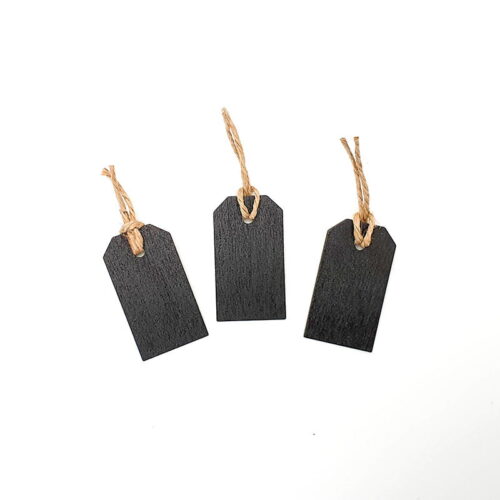 Black Wooden Gift Tags (Set of 5) - Raw Essentials