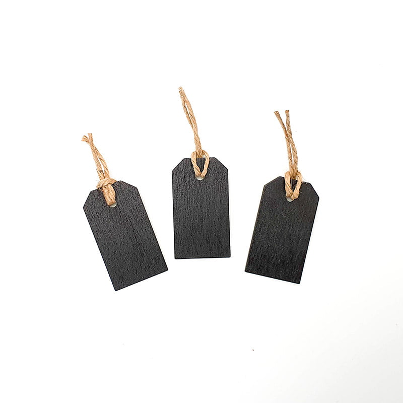 Black Wooden Gift Tags (Set of 5) – Raw Essentials