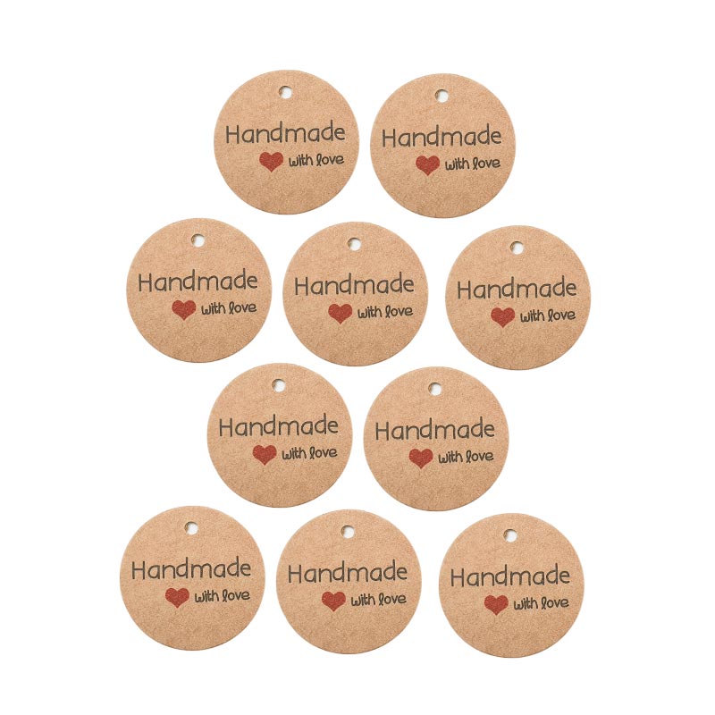Handmade With Love White Hang Tags | Raw Essentials