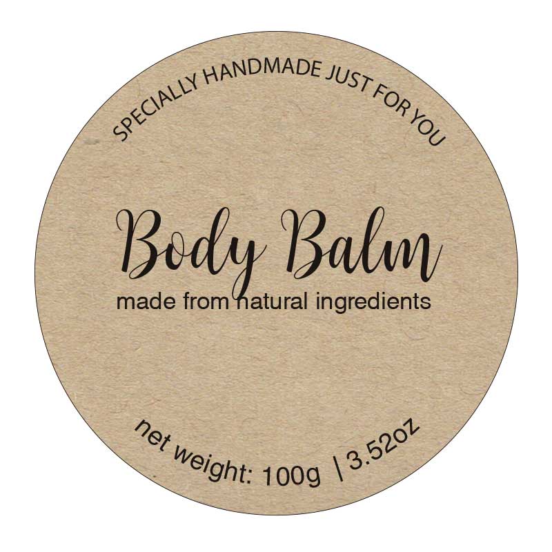 Tin Balm 100g Kraft Sticker – Raw Essentials